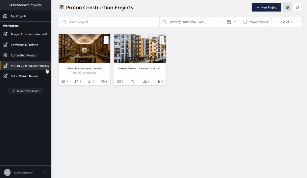 Using Workspaces to organize your Projects – Drawboard Help Centre