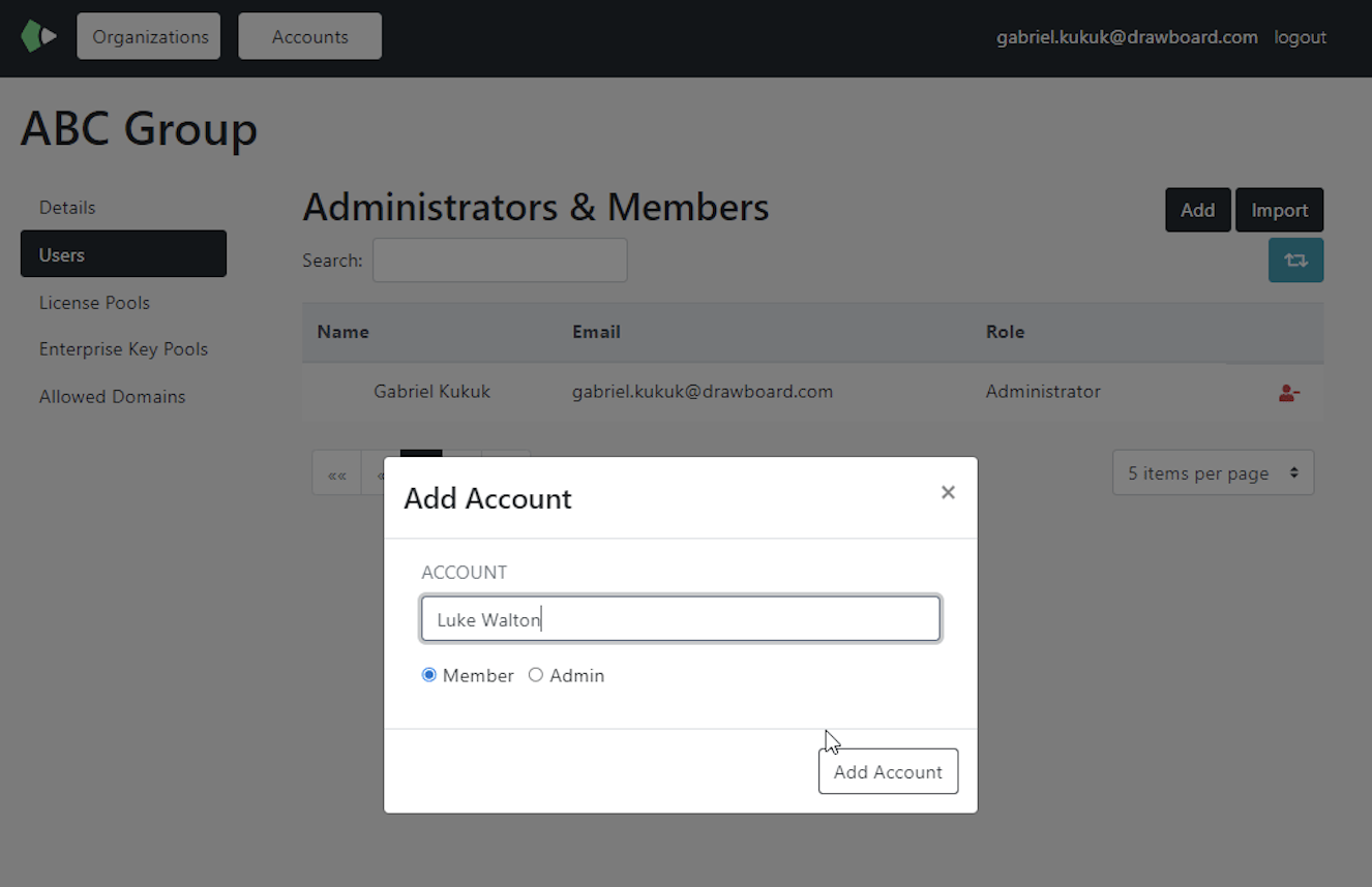Using Admin Portal – Drawboard Help Centre