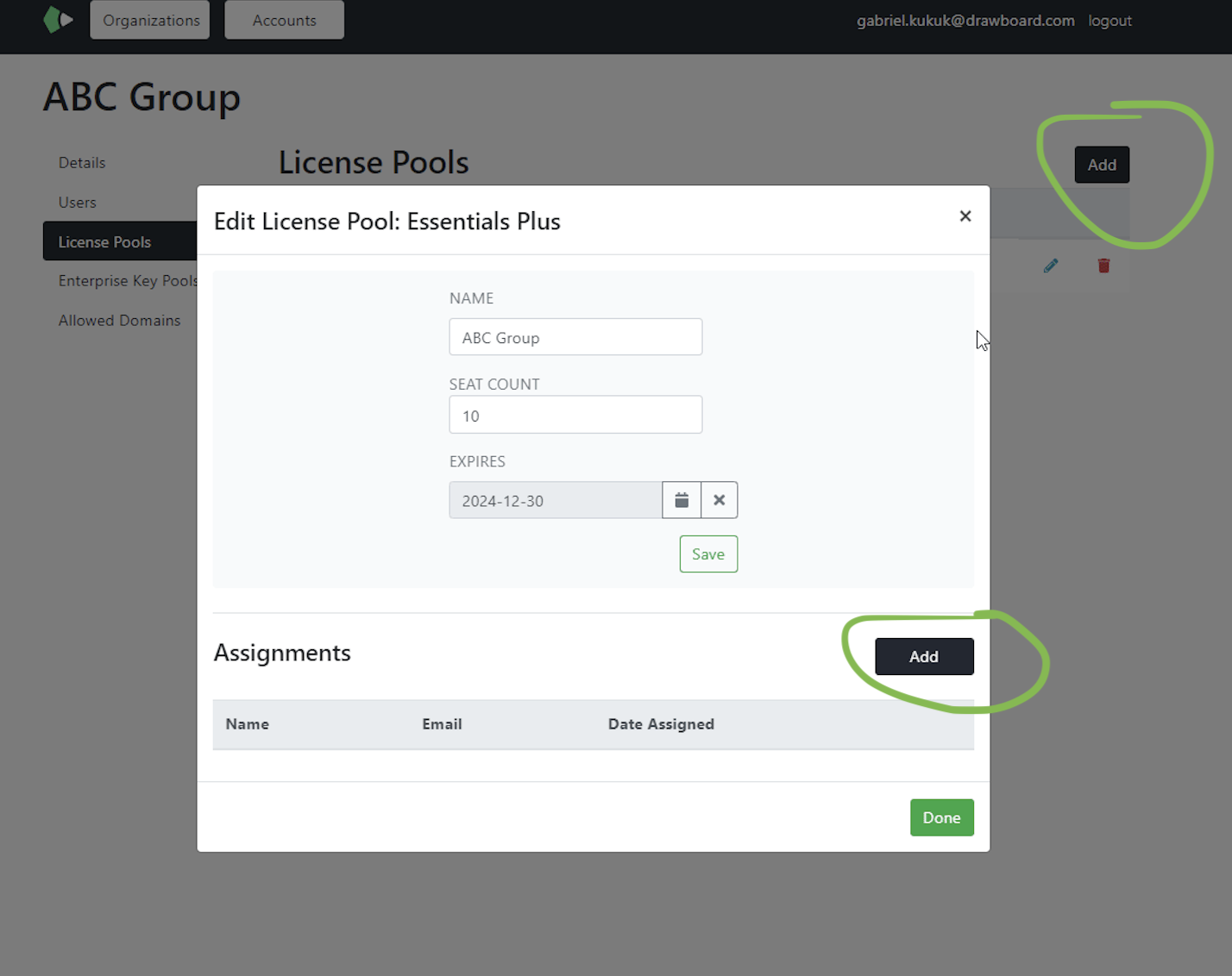 Using Admin Portal – Drawboard Help Centre