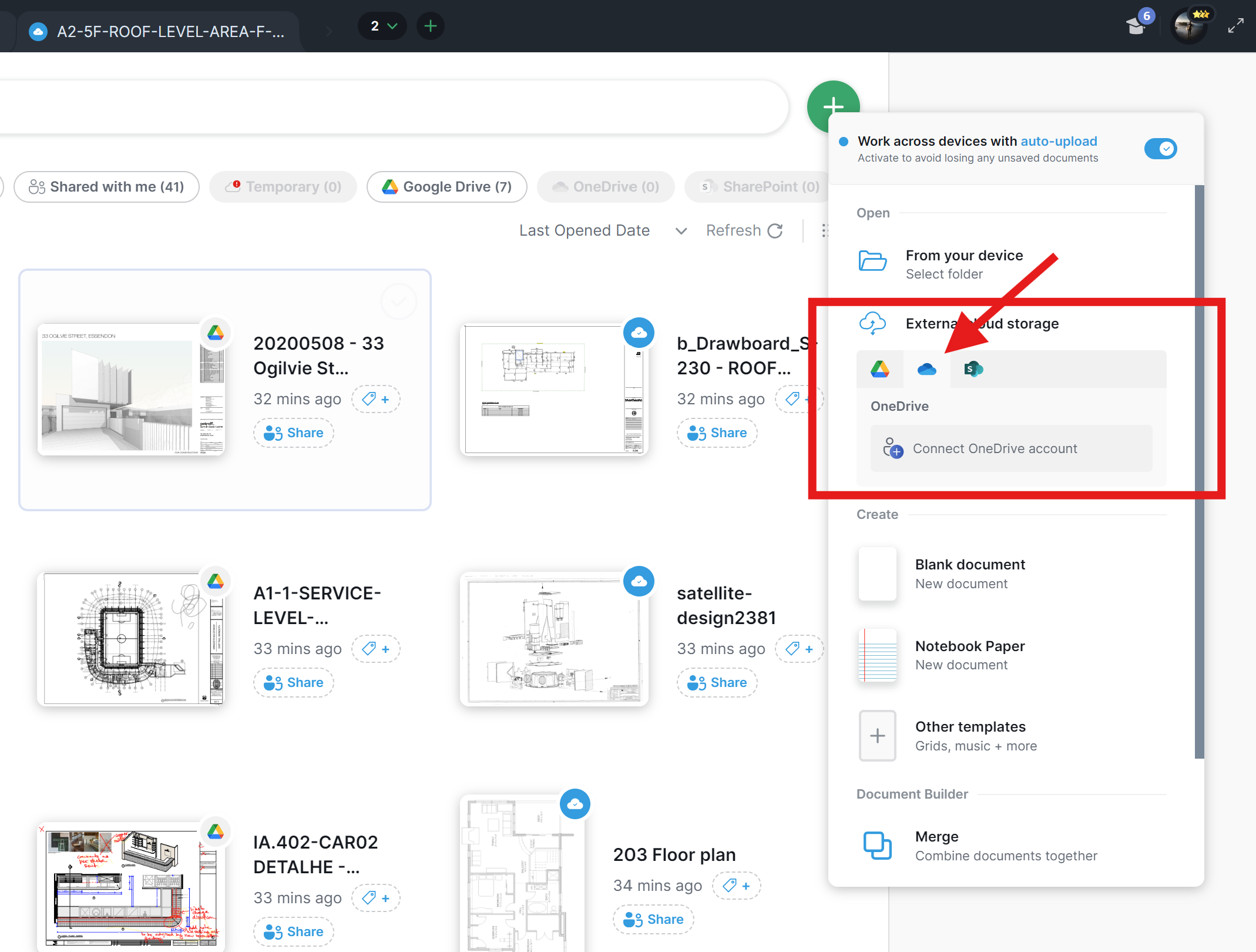 Connecting external cloud storage services with Drawboard PDF ...